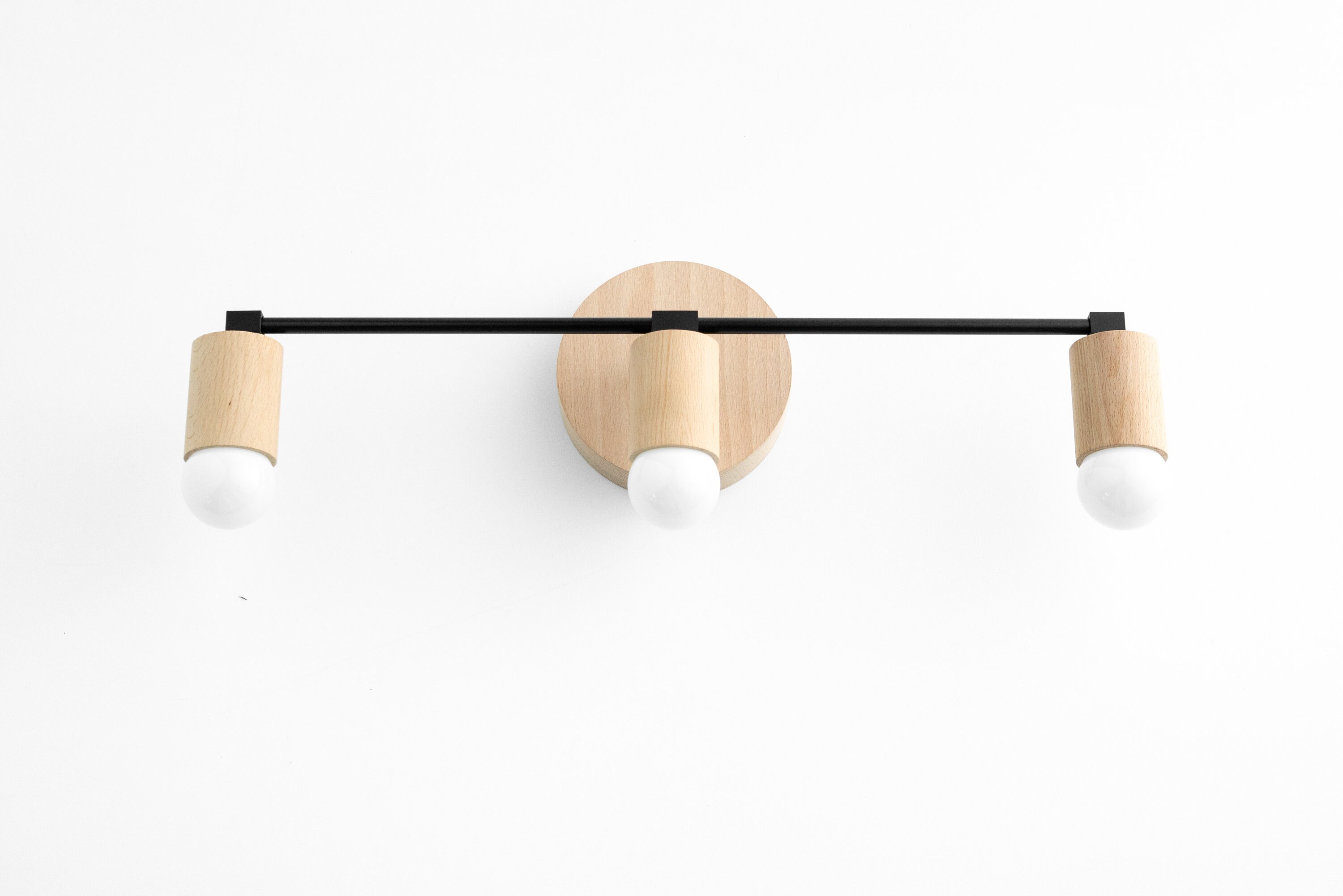 Boho Lighting Beech Wood Natural Wood Light Vanity - Etsy