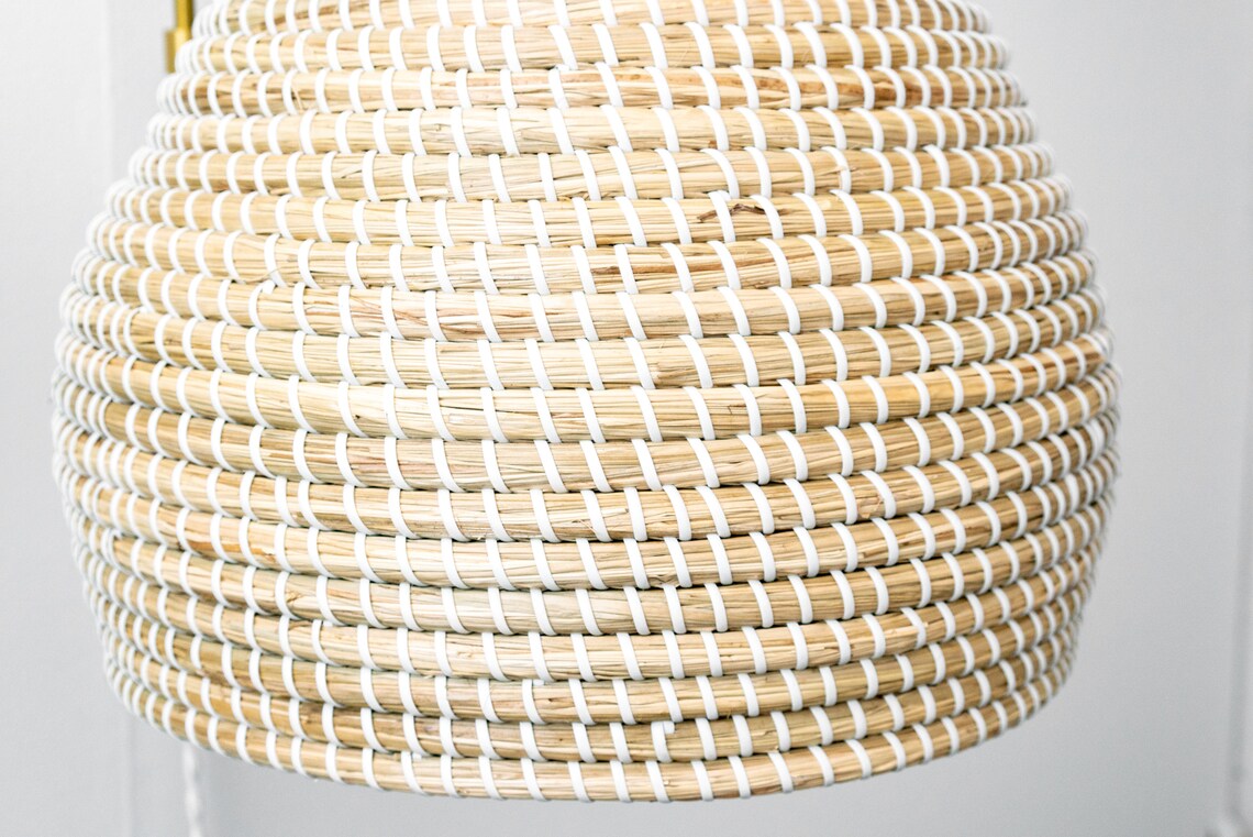 Boho Lighting African Basket Light Plug in Swag Light - Etsy