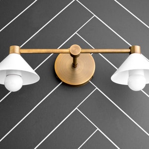 Bathroom Sconce Antique Brass Rustic Lighting Vanity Light Modern ...