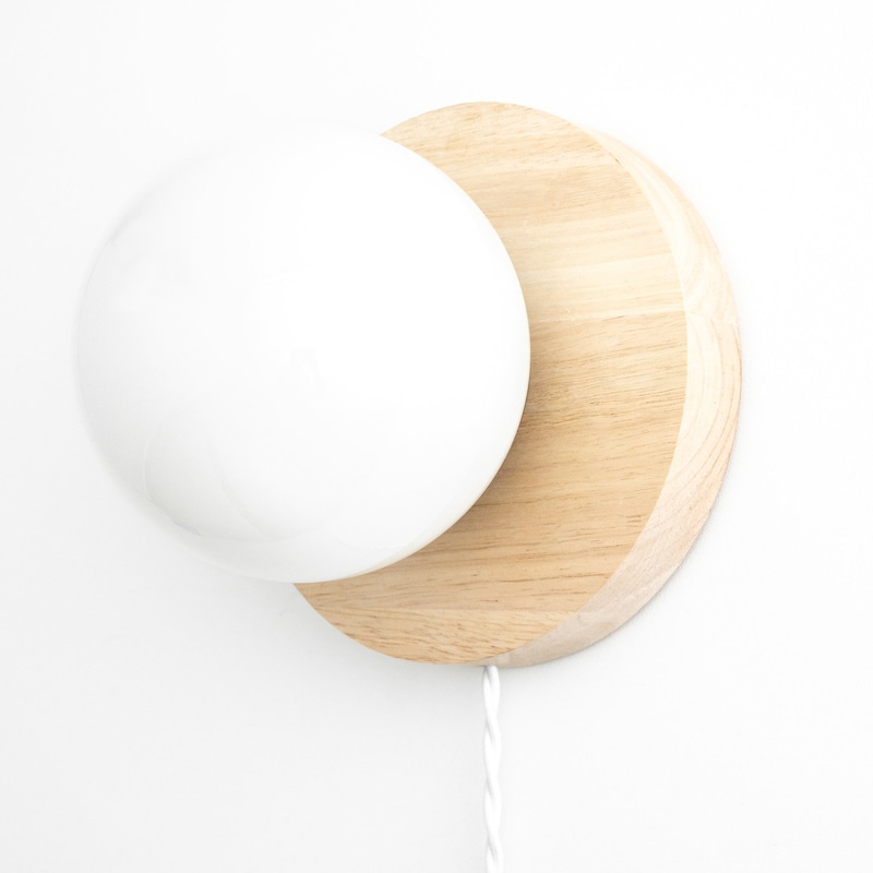 White Simple Wall Sconces - Etsy