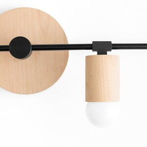 Vanity Light - Oak Finish Lamp - Modern Farmhouse - Rustic Lighting ...