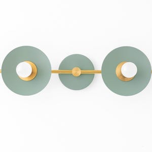 Flat Green Vanity - Unique Lighting - Bathroom Lighting - Modern Lamp ...