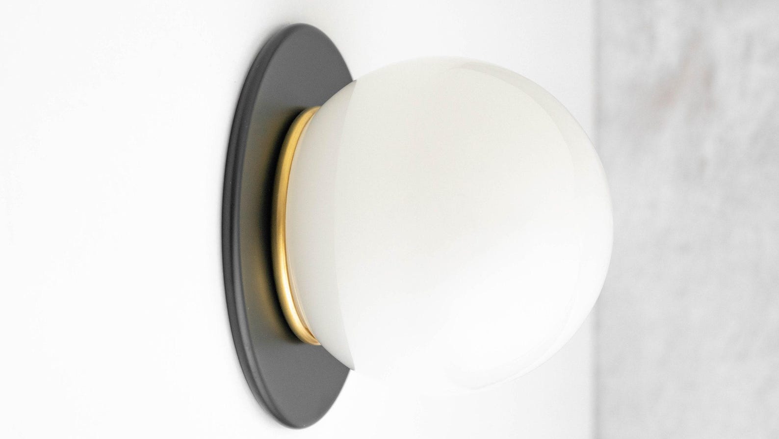 Glass Globe Sconce - Simple Wall Sconce - Wall Light - Ceiling Light ...