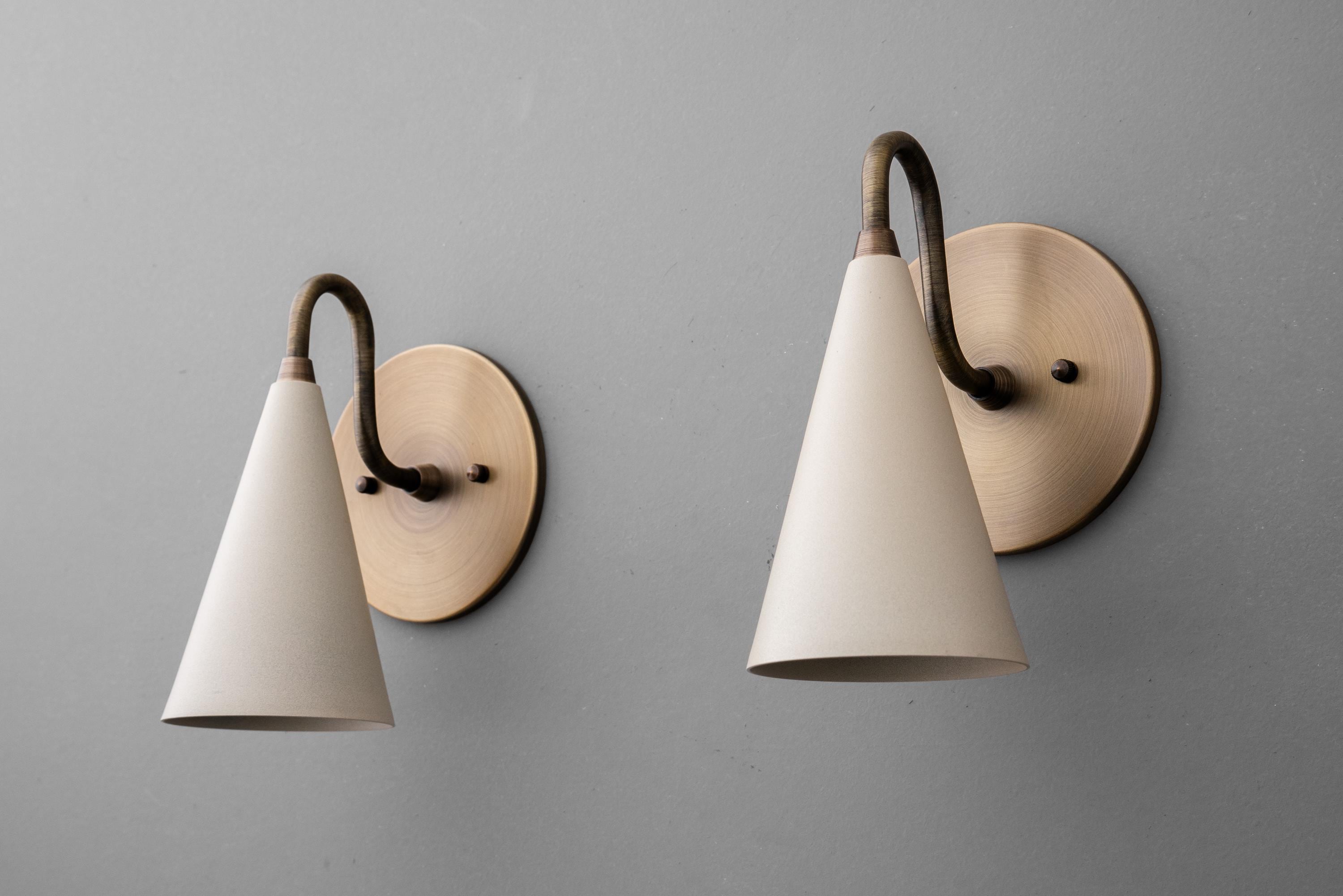 Sconce Light-vintage Wall Sconce-brass Wall Light-cone Shade Lamp ...