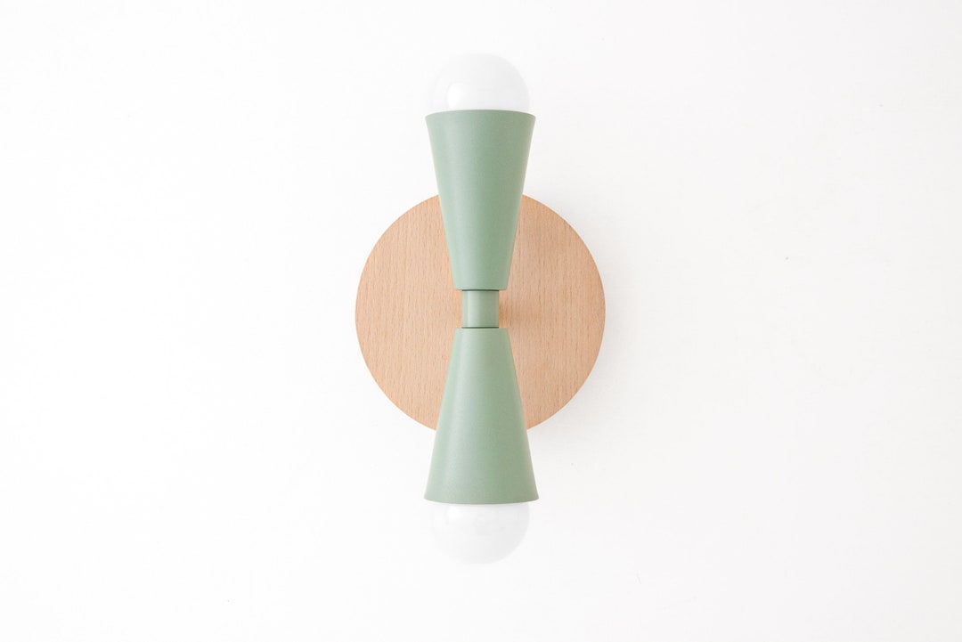 Natural Wood Light - Modern Farmhouse - Geometric Light - Wall Lighting ...