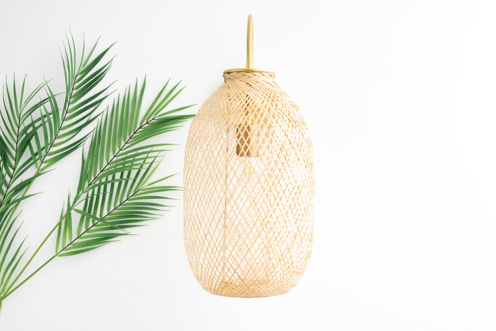 Bamboo Basket Sconce Fish Trap Lamp Boho Bedside Lamp - Etsy