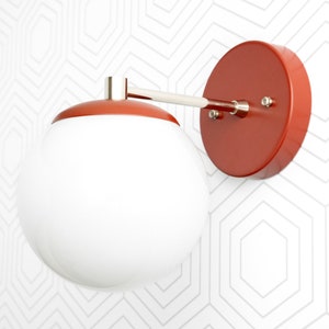 Globe Sconce Red Sconce Bohemian Bedside Lamp Wall Lighting Mod ...