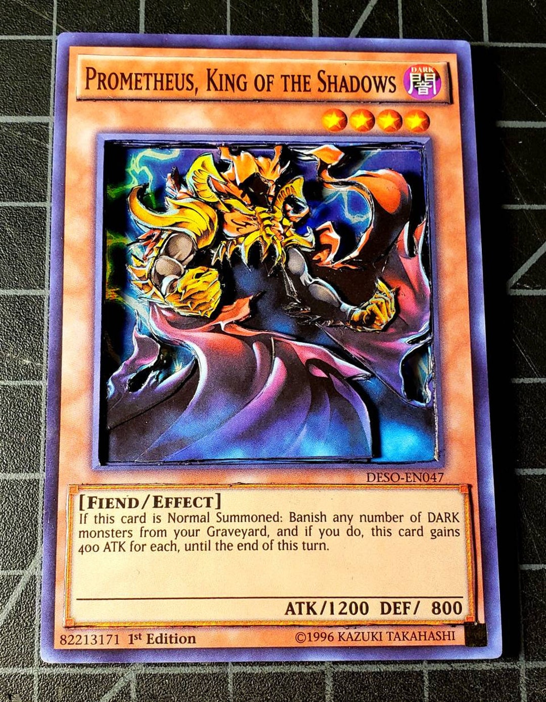 3D Yu-gi-oh Card Prometheus, King of the Shadows - Etsy