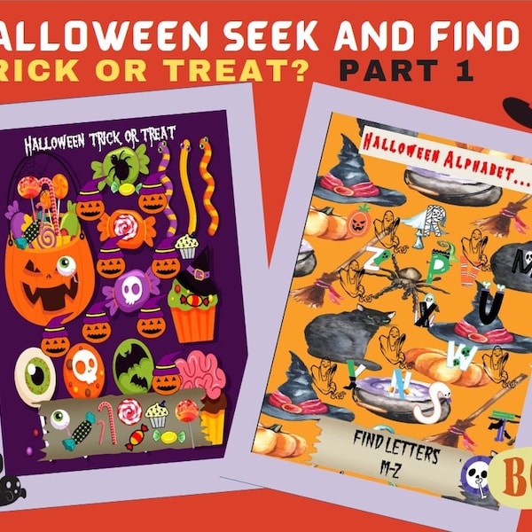 Halloween Hidden Picture Worksheets - Etsy