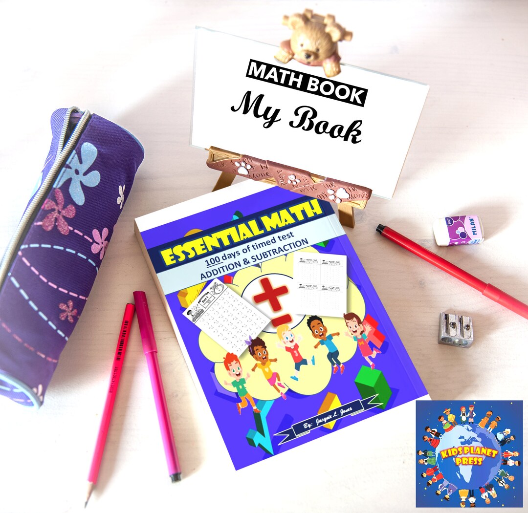 Essential Math- 100 Days of Timed Test Addition & Subtraction: Math ...