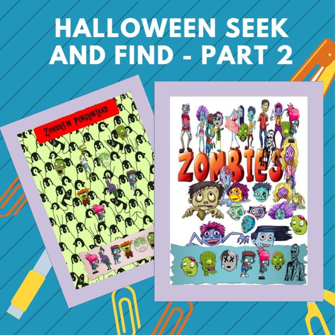 Halloween Seek and Find: 17 Pages /A Hidden Picture Worksheets for Kids ...