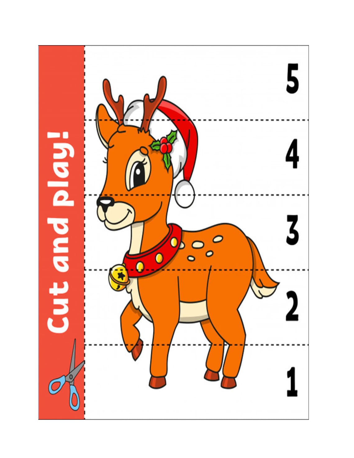 Christmas Scissor Skills - Cut and Play: 10 Pages - Etsy Australia