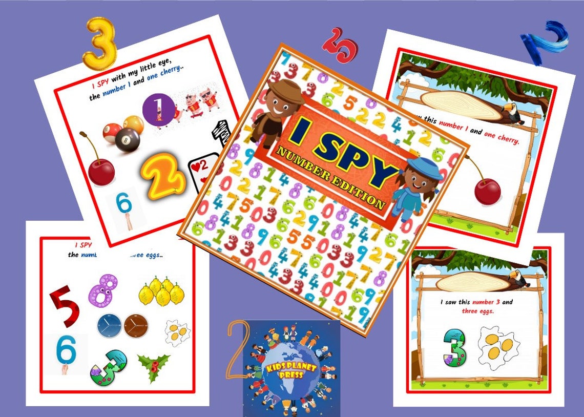 I Spy Number Edition: 40 Pages/ A Fun Number Learning Concept - Etsy