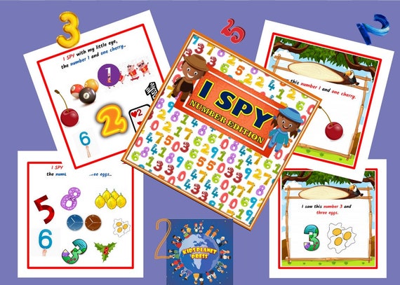 I Spy Number Edition: 40 pages/ A Fun Number Learning Concept | Etsy