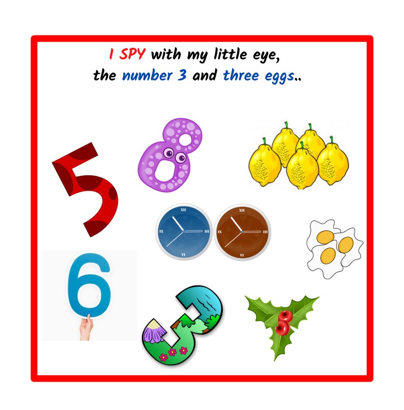 I Spy Number Edition: 40 Pages/ A Fun Number Learning Concept - Etsy