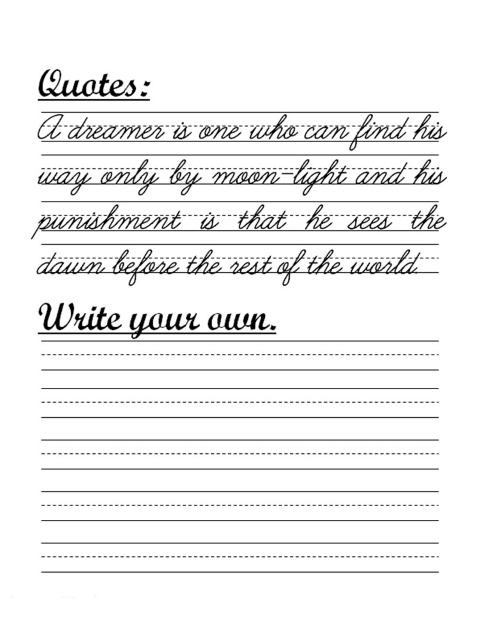 Cursive Words and Inspirational Quotes to Practice / 52pages - Etsy