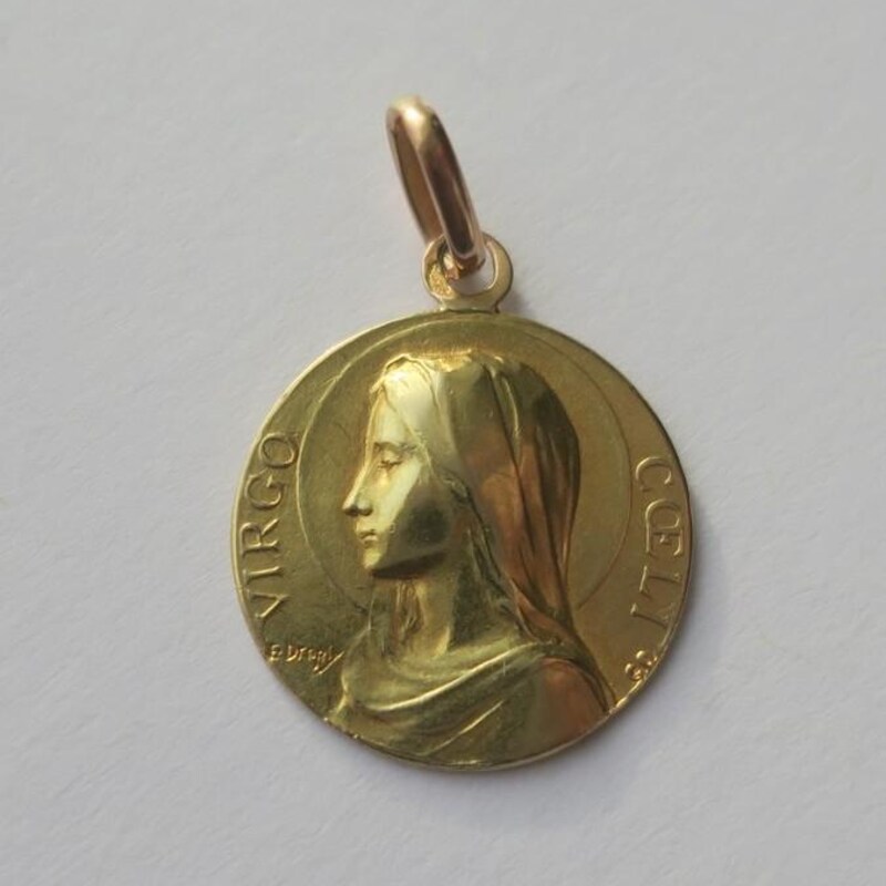 18k French Virgin Mary - Etsy