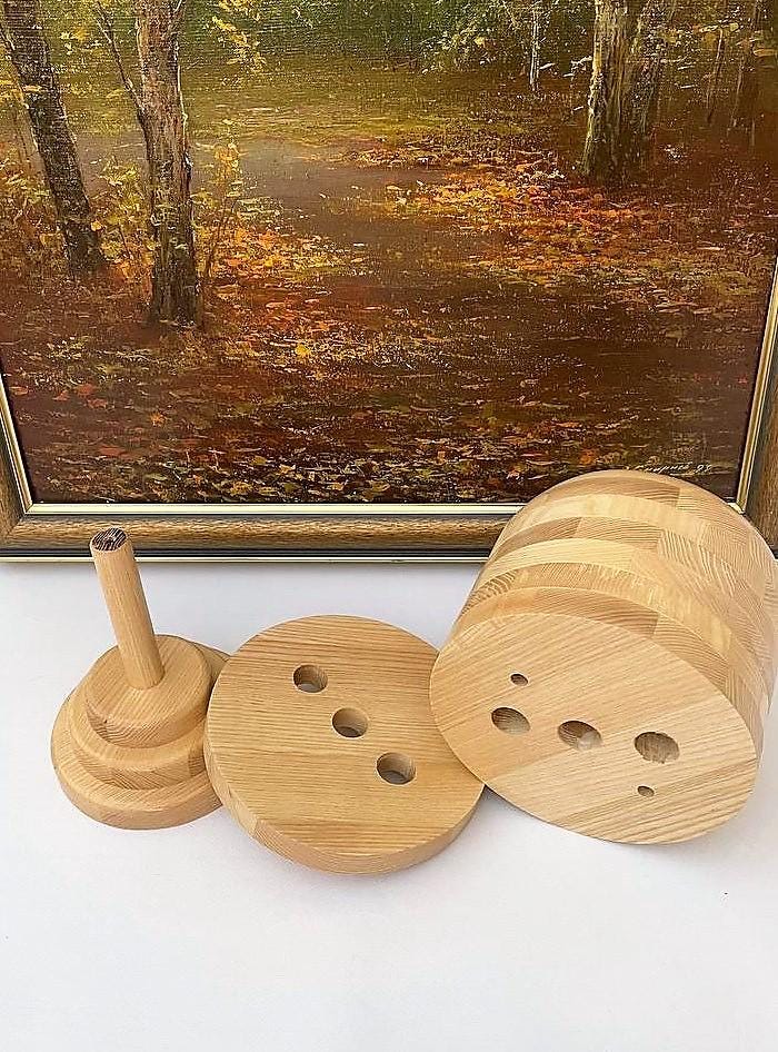 Wooden Hat Block on Stand / Round Open Crown Hat Block / Cap Hat Block ...