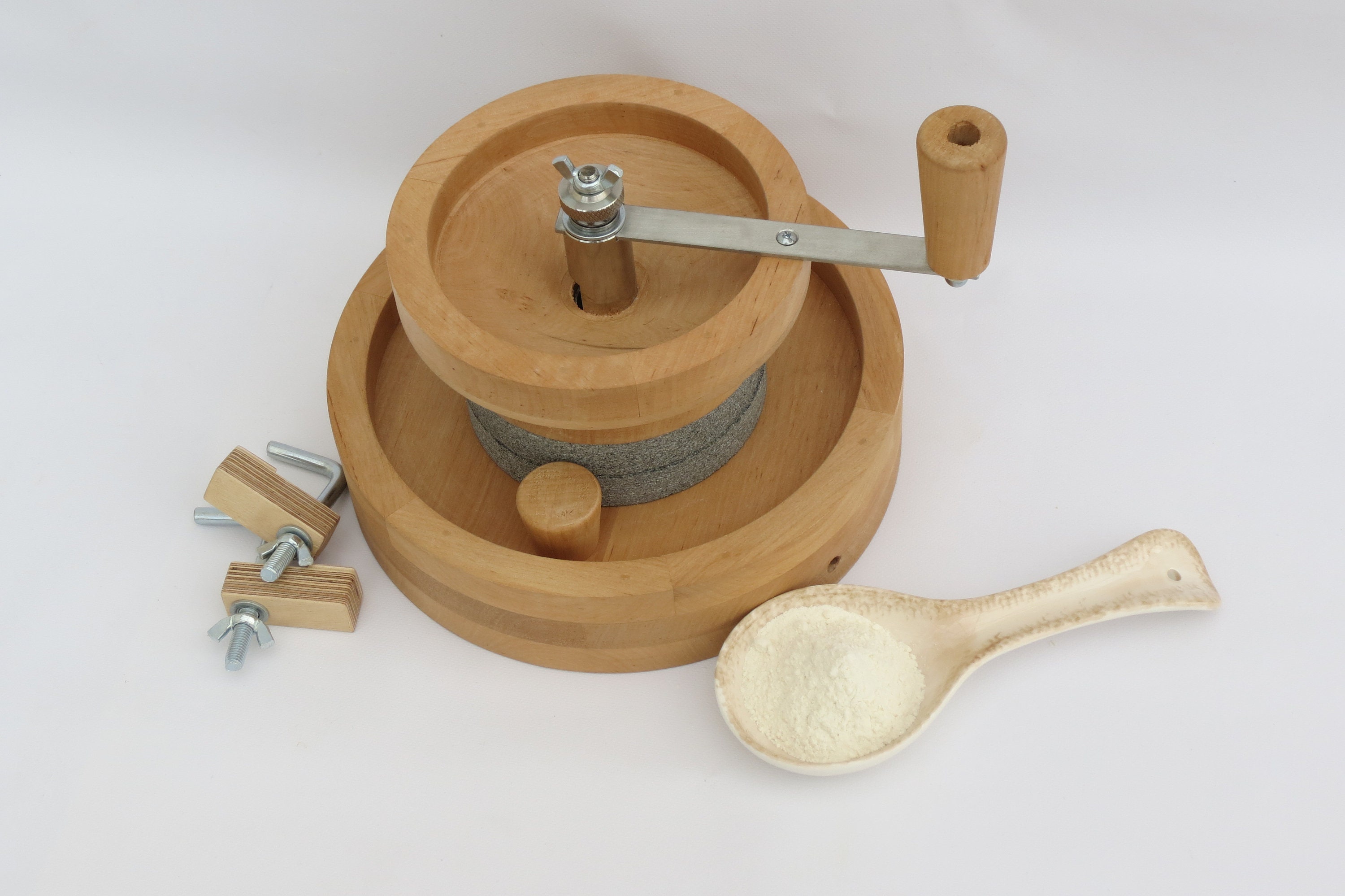 Flour Mill Hand Mill With Stone Millstones Flour Grinder for Miller - Etsy