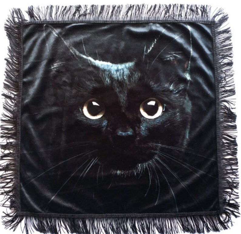 Altar del Gato Negro Carta de Tarot del pentagrama | Etsy