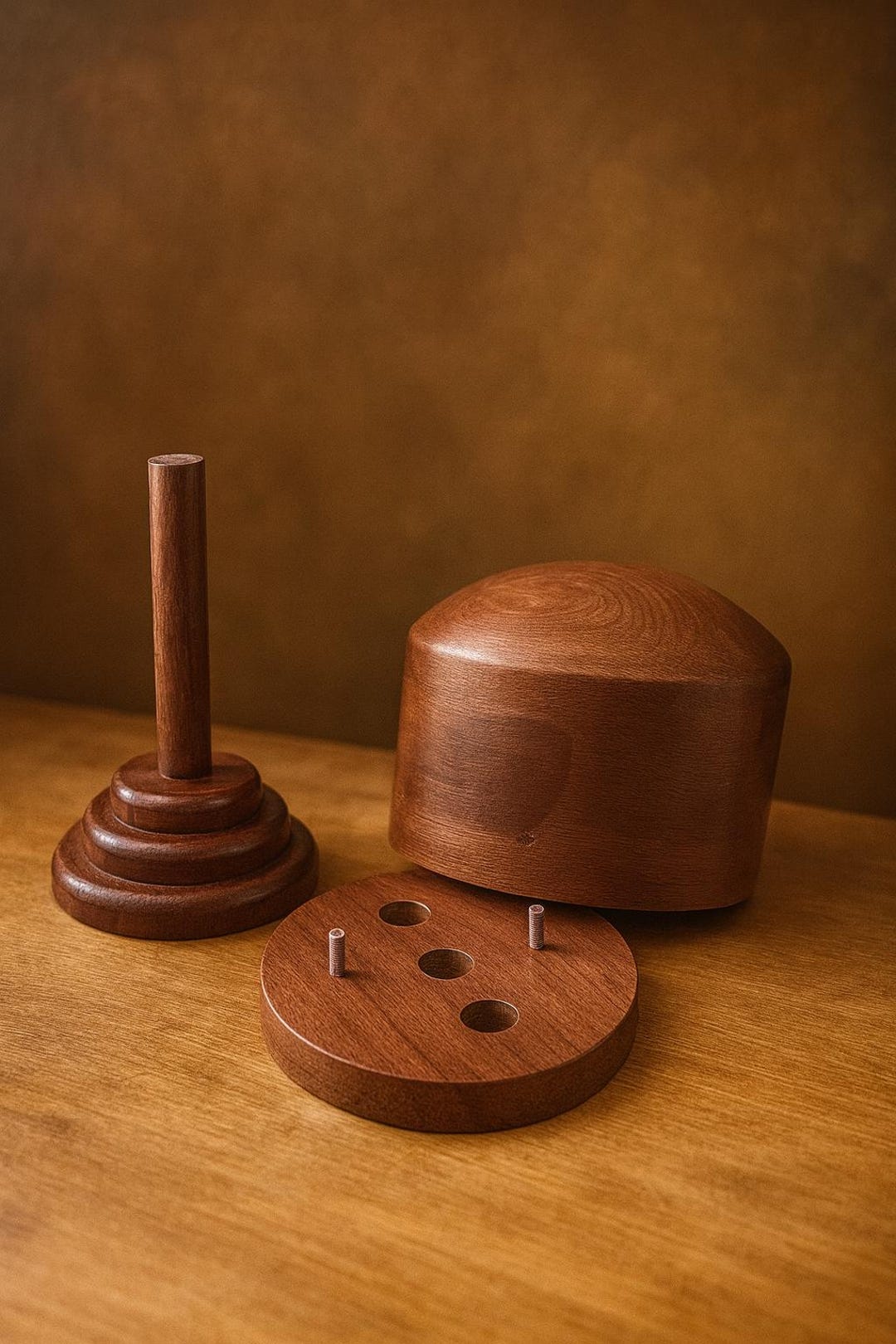 Bloc à chapeau en bois - Bloc à chapeau ovale à couronne ouverte pour ...