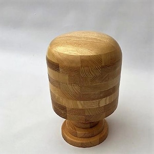 Wooden Hat Block on Stand / Round Open Crown Hat Block / Cap Hat Block ...