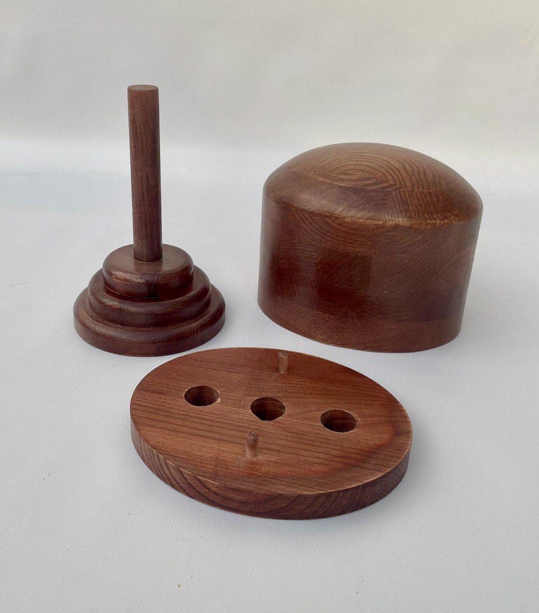 Wooden Hat Block - Oval Open Crown Hat Block for Millinery & Hat Making ...