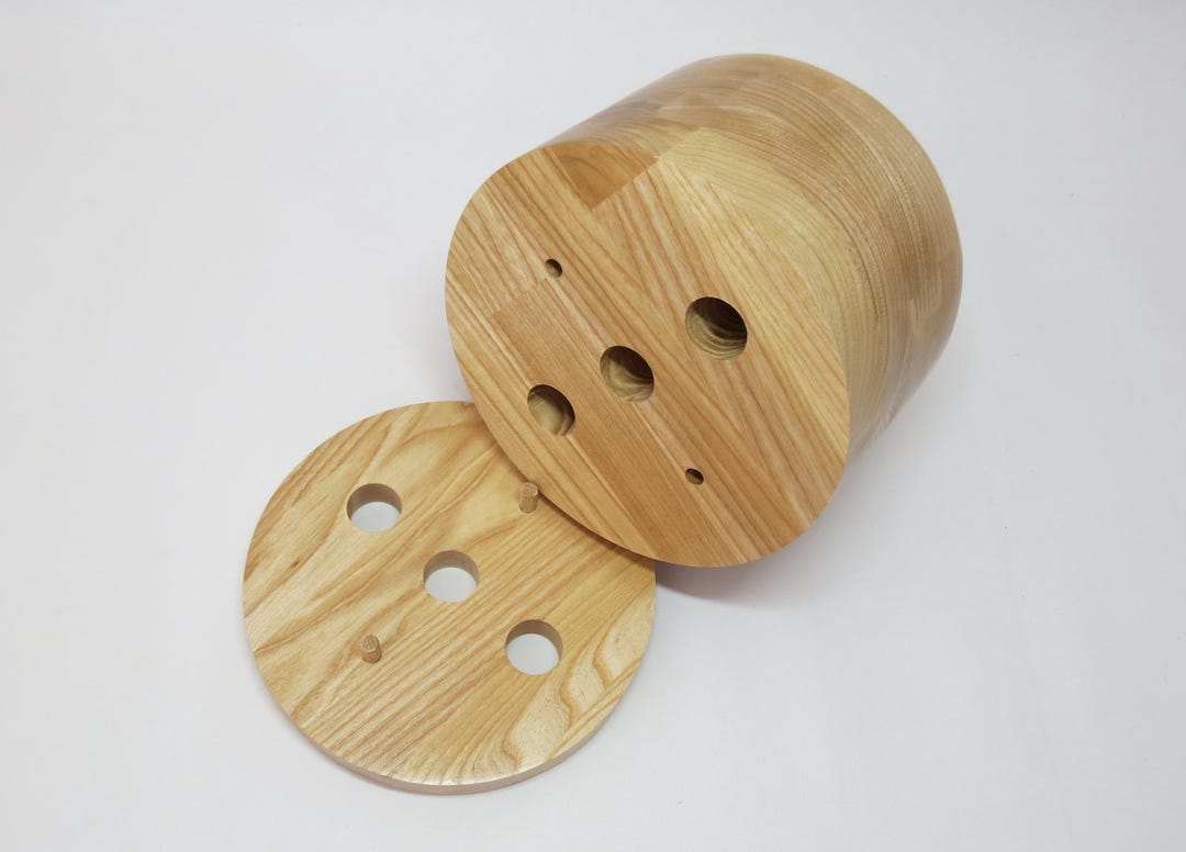 Wooden Hat Block/round Open Crown Hat Block/cap Hat Block/bowler Hat ...