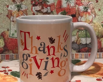 Thankful Fall Coffee Mug Autumn Harvest Custom - Etsy