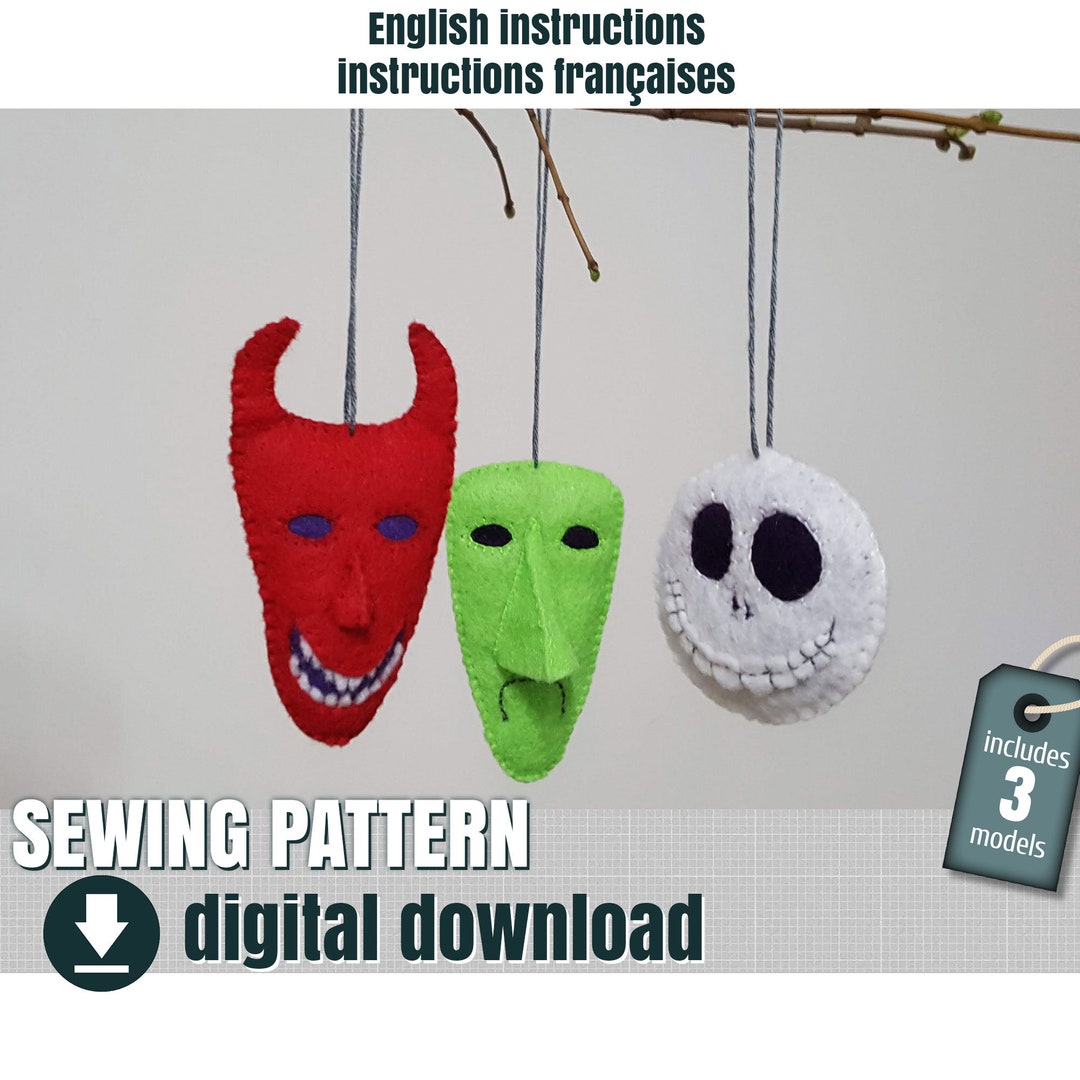 Sewing Pattern, Felt Ornament, Lock Shock and Barrel, Downloadable PDF ...