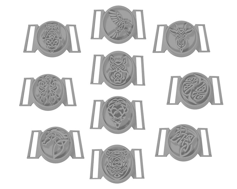 3D Print File BUNDLE Viking Brooch Belt Buckles STL - Etsy