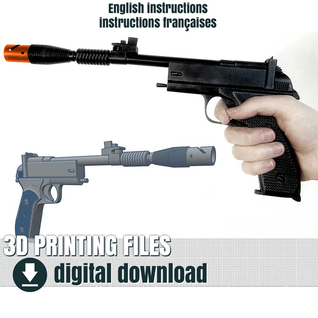 3D Print File, Princess Leia fake Blaster, in A New Hope, STL File ...