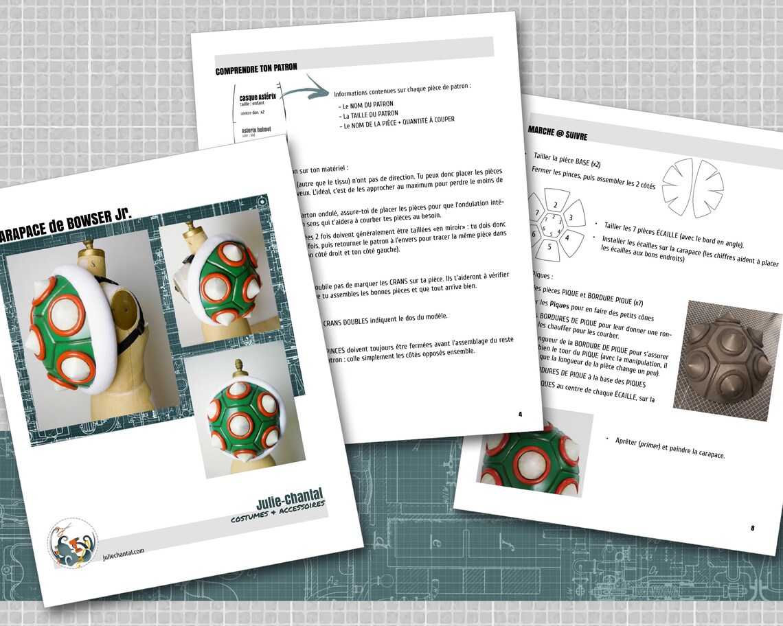 EVA Foam Pattern Spike Turtle Shell Mario Downloadable PDF - Etsy