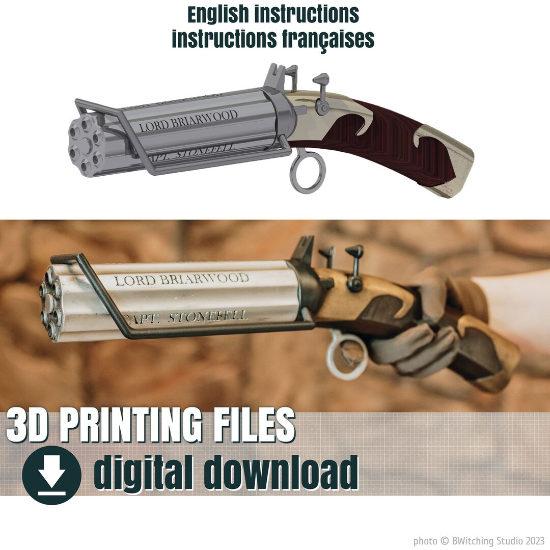 3D Print File, Pepperbox of Percy De Rolo, STL File - Etsy Canada