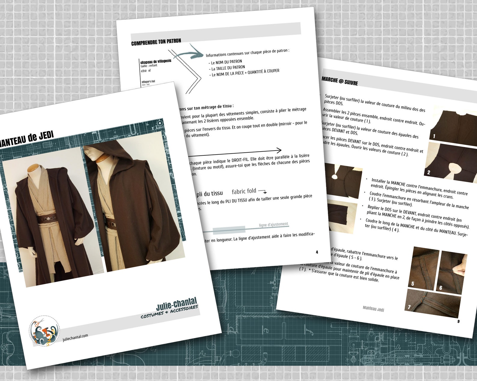 Sewing Pattern Jedi Style Outer Robe Only Cloak Obi-wan - Etsy