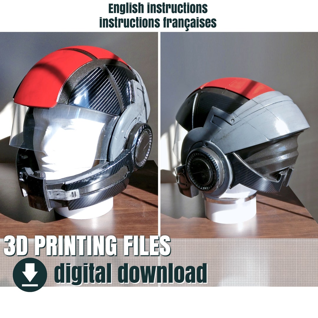 3D Print File, Mass Effect N7 Helmet, STL File - Etsy
