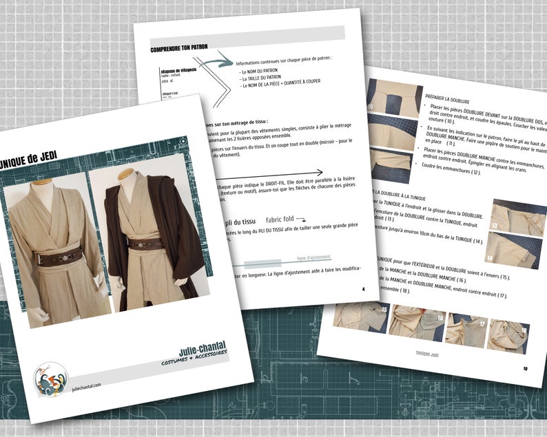 Sewing Pattern BUNDLE Jedi Style Costume Downloadable PDF - Etsy