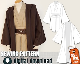 Sewing Pattern for Kid BUNDLE Jedi Style Costume, Downloadable PDF File ...