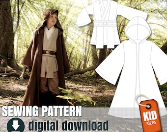 Sewing Pattern - BUNDLE - Jedi Style Costume, Downloadable PDF File ...