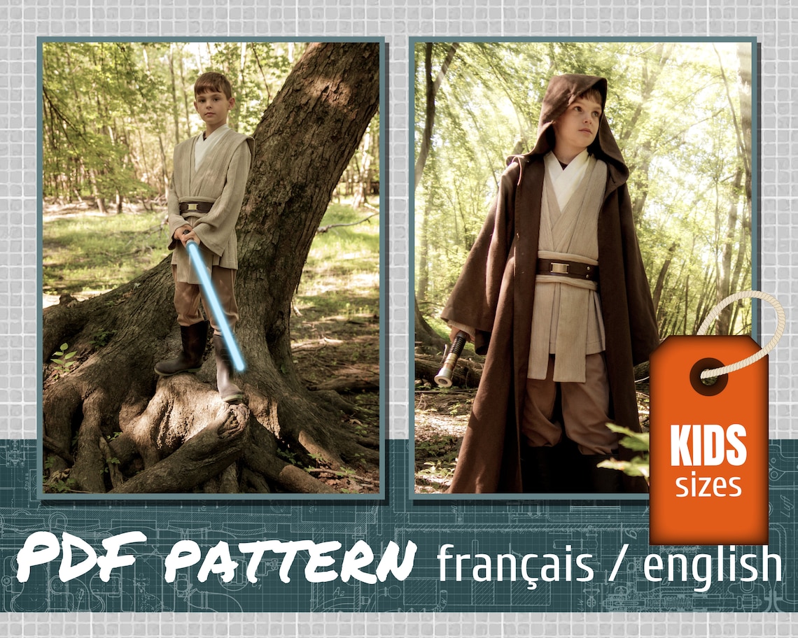 Sewing Pattern for Kid BUNDLE Jedi Style Costume - Etsy