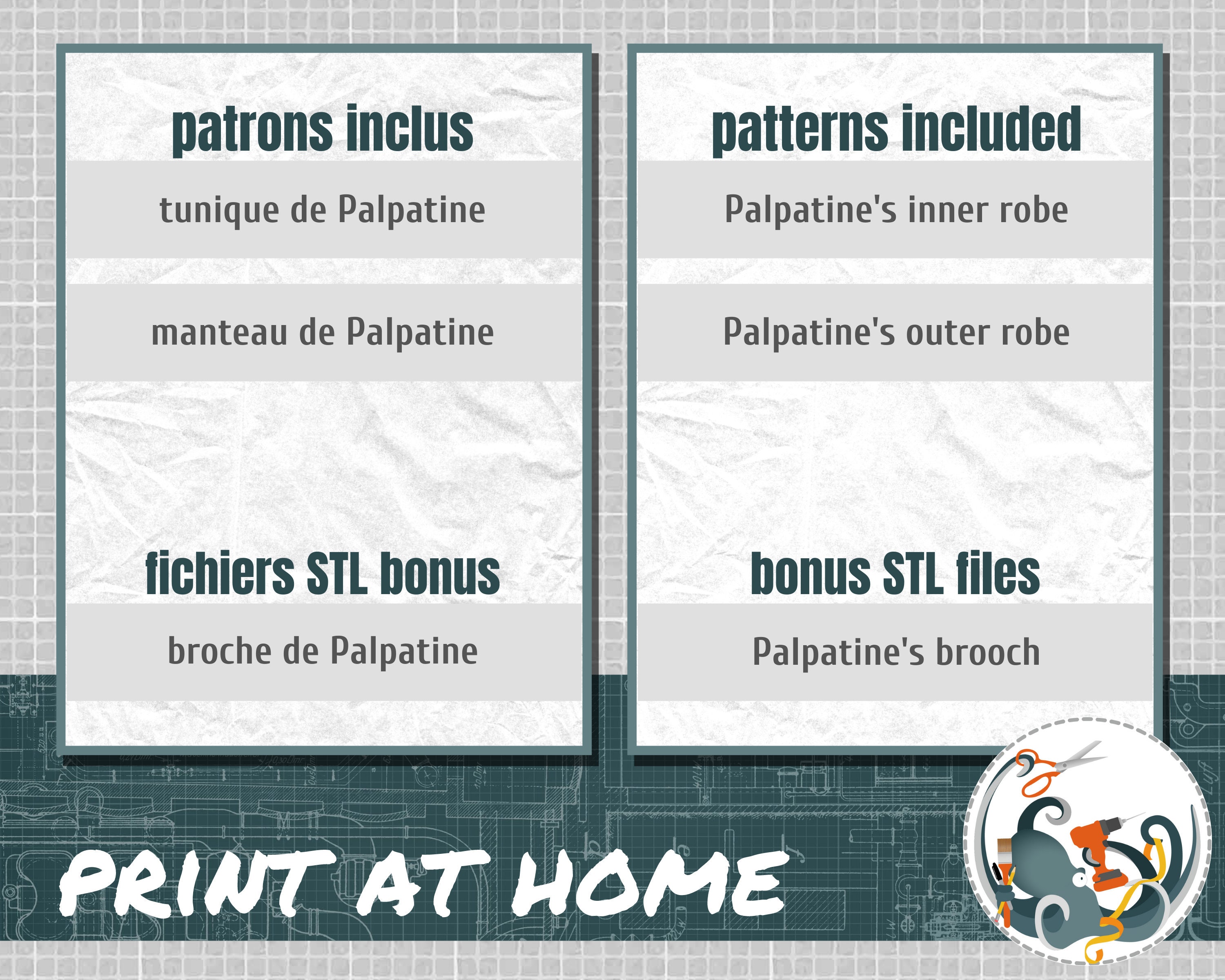 Sewing Pattern Emperor Palpatine Costume Downloadable PDF | Etsy