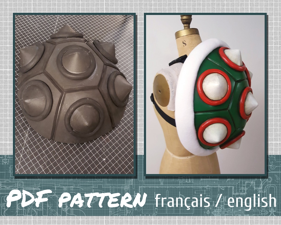 EVA Foam Pattern Spike Turtle Shell Mario Downloadable PDF - Etsy