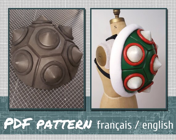 EVA Foam Pattern Spike Turtle Shell Mario Downloadable PDF - Etsy