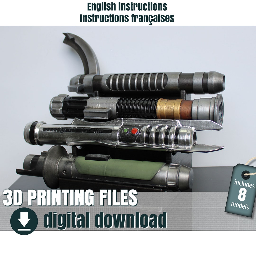 3D Print File, Set Build Your Own Lightsaber, STL File - Etsy