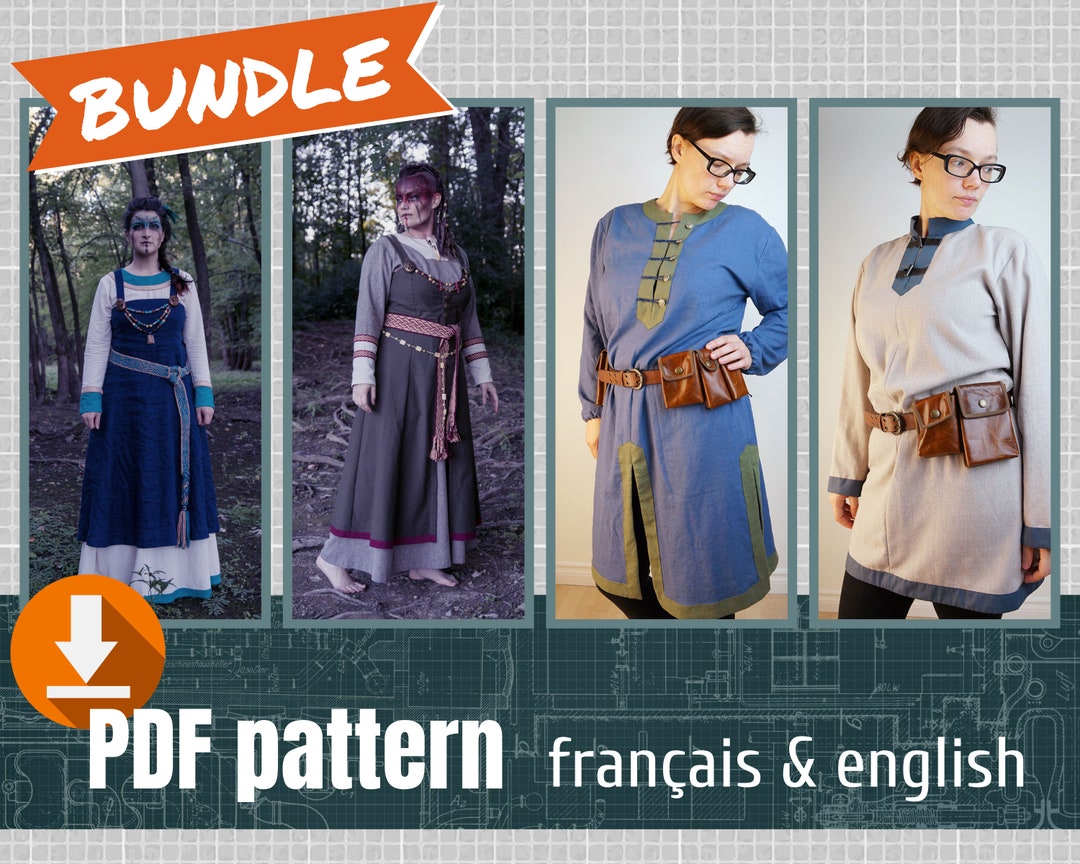 BUNDLE VIKING : Sewing Pattern Viking Style Dress Viking - Etsy