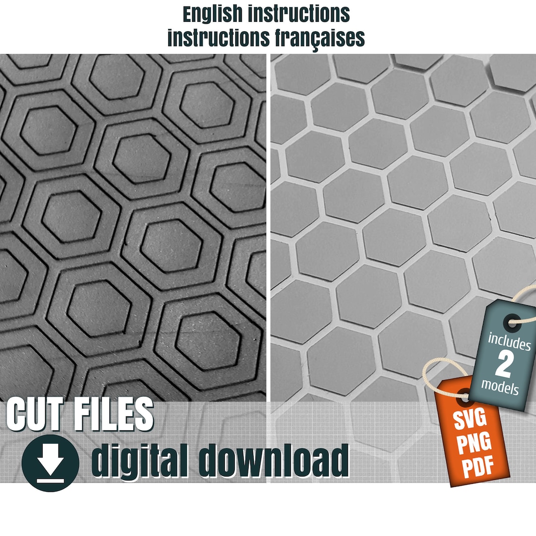 Cut File, Hex Pattern, Template for Cutting Machine, Files Options: SVG ...