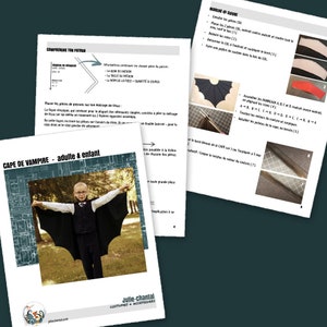 Sewing Pattern, Vampire Cape, Kid and Adult Size, Downloadable PDF FR ...