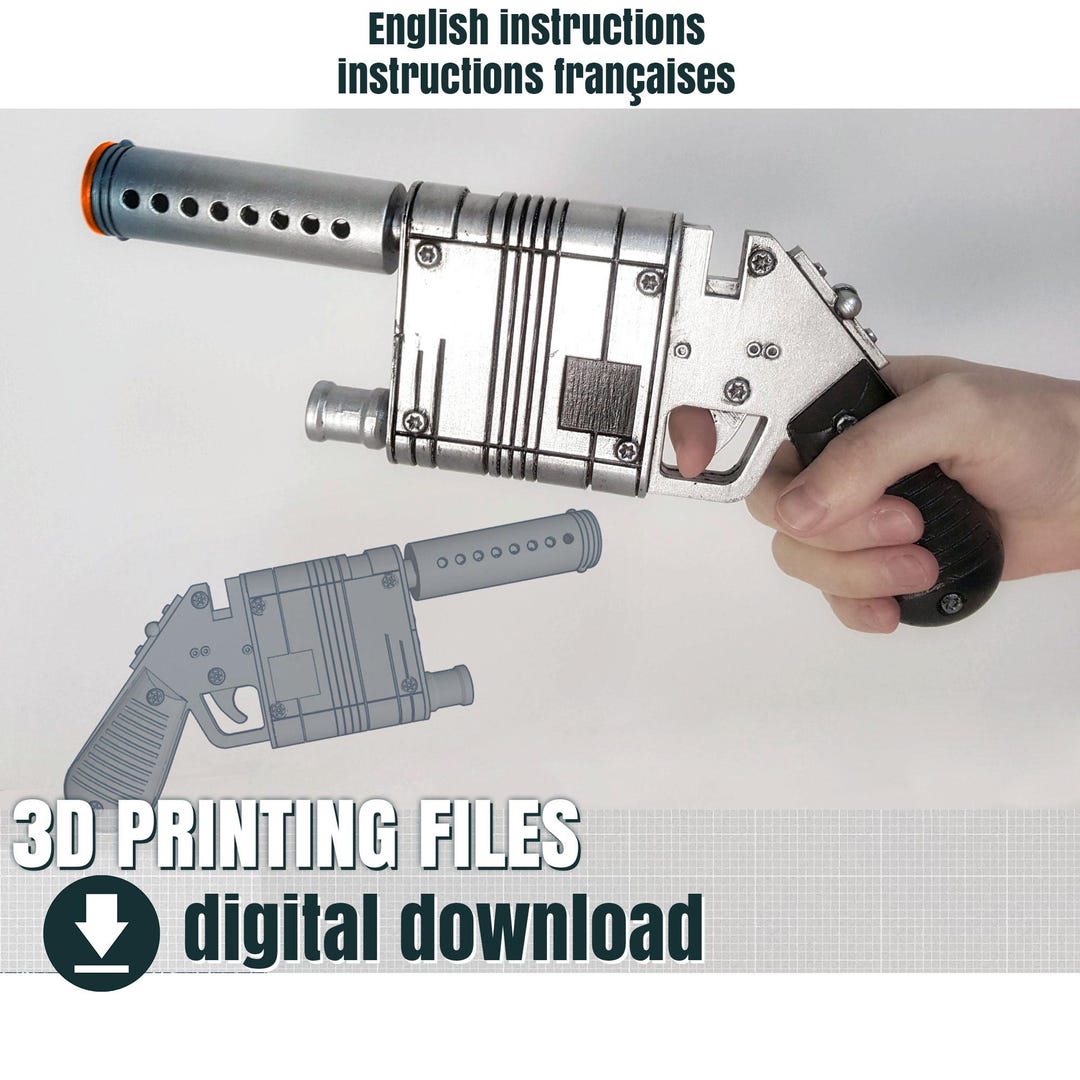 3D Print File, Rey fake Blaster, STL File - Etsy