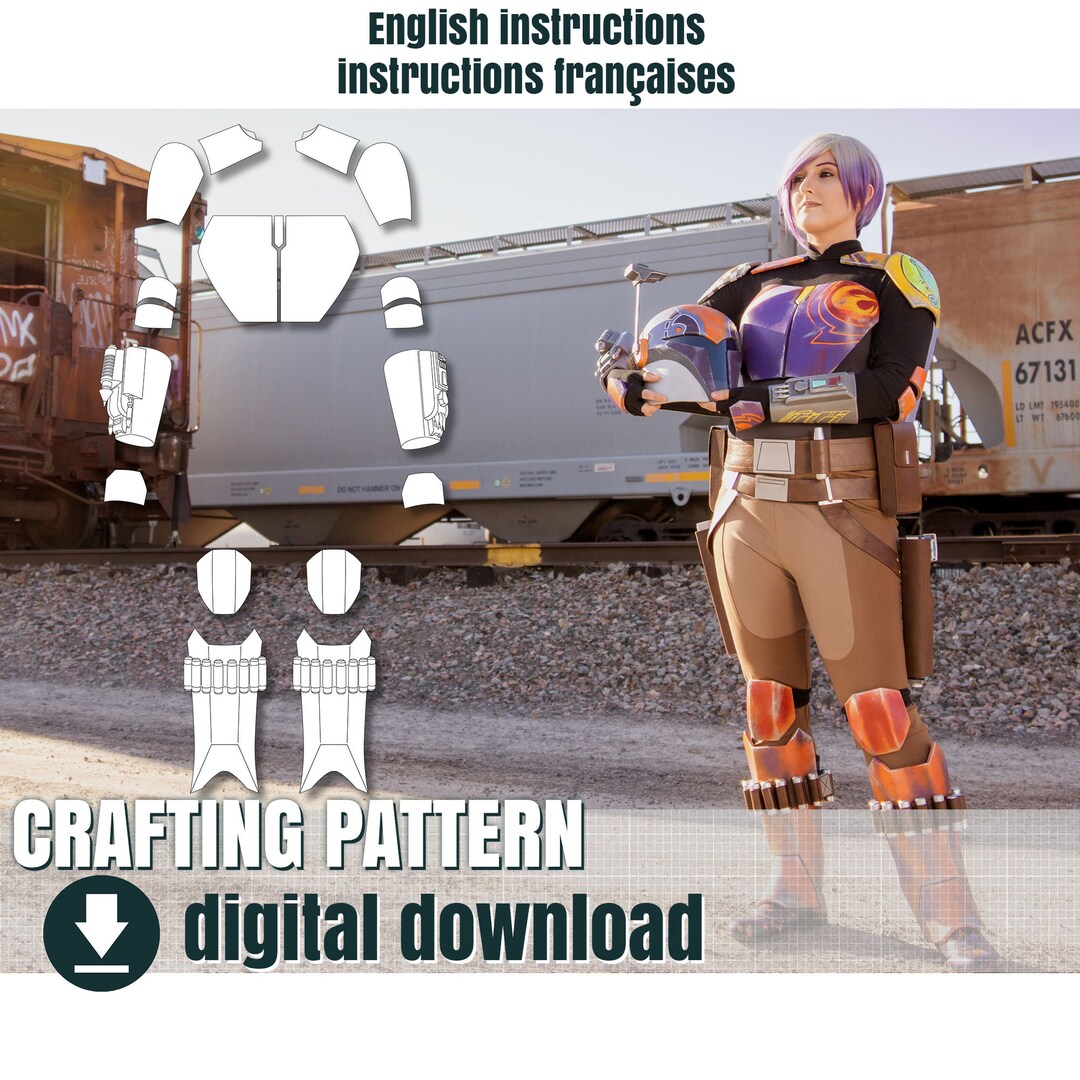 Eva Foam Pattern: Sabine Wren Armor, Downloadable Pattern + Bonus STL ...
