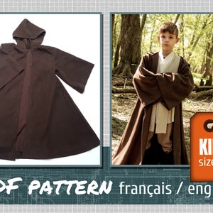 Sewing Pattern for Kid Jedi Style Robe Only Downloadable PDF - Etsy